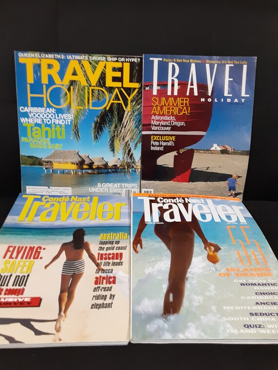Vintage Lot Of 4 Travel Magazines From 1990s Junk Journal | Etsy
