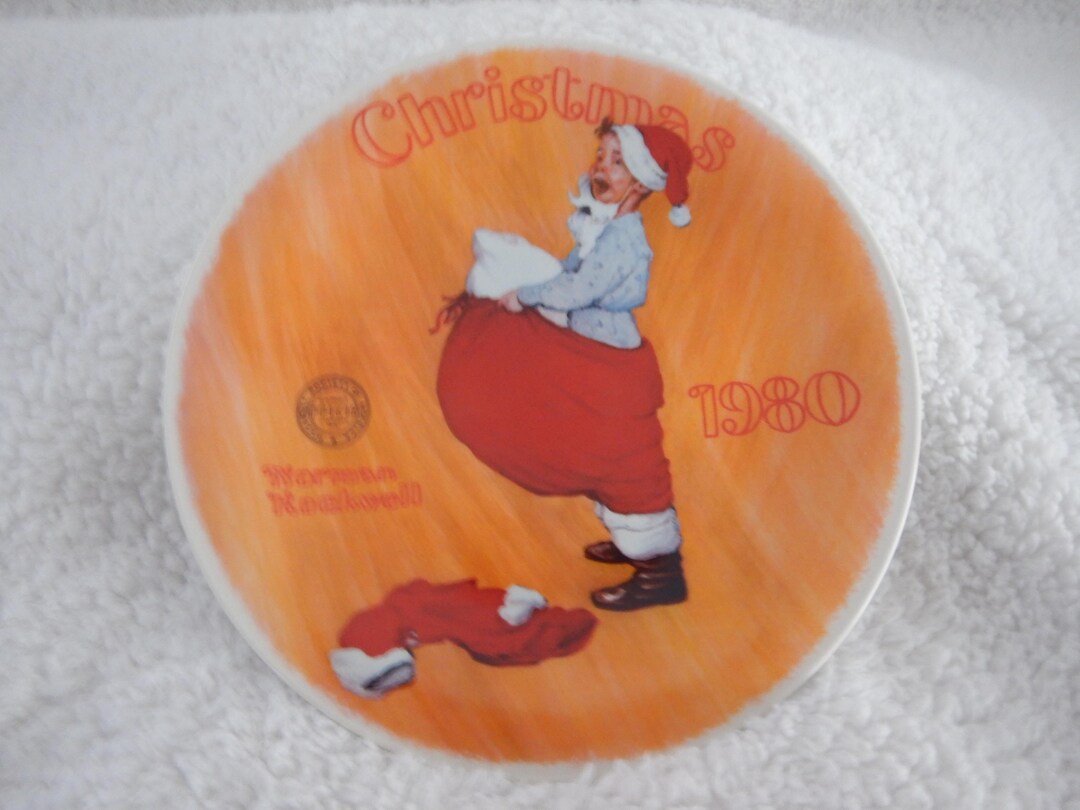 Vintage Knowles Norman Rockwell Scotty Plays Santa Christmas 1980 ...