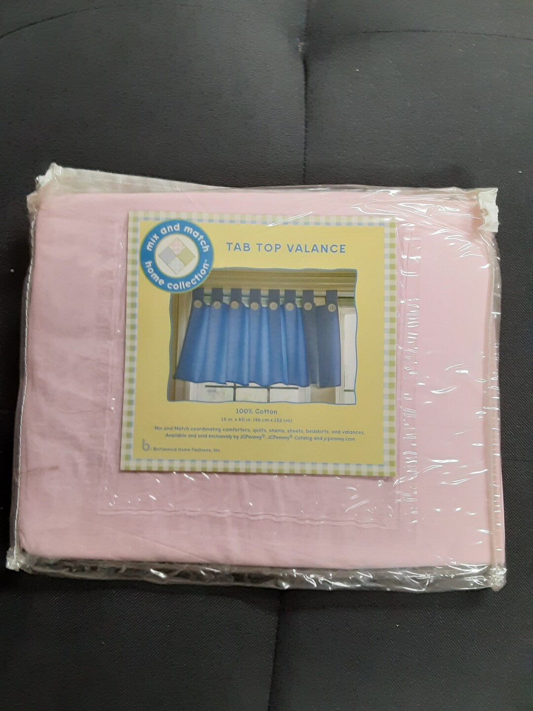 Vintage JC Penney Tab Top Valance Home Collection Pink 100% Cotton ...