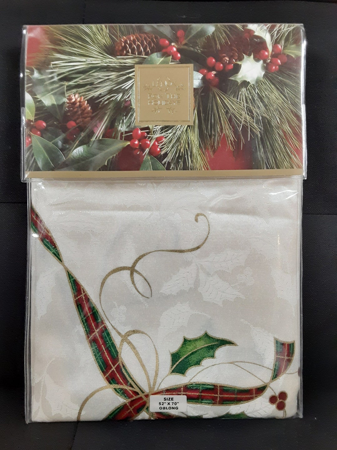 Vintage Lenox for the Holidays Tablecloth New in Package 52x70 Oblong ...