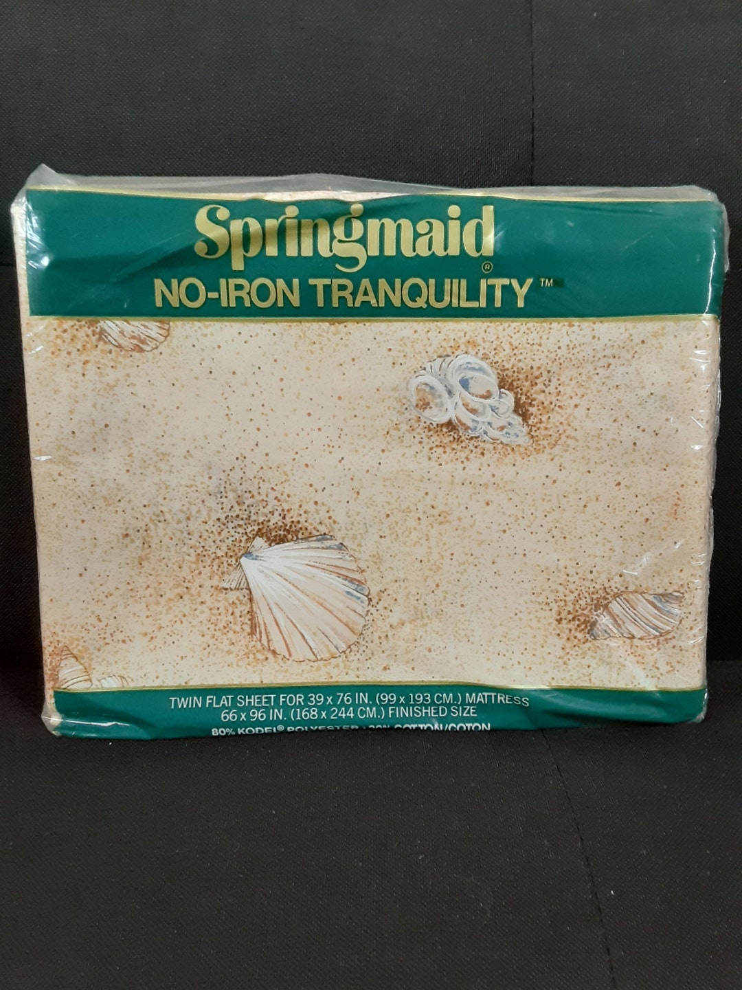 Vintage Springmaid Tranquility Twin Flat Bed Sheet New in Package Sea ...