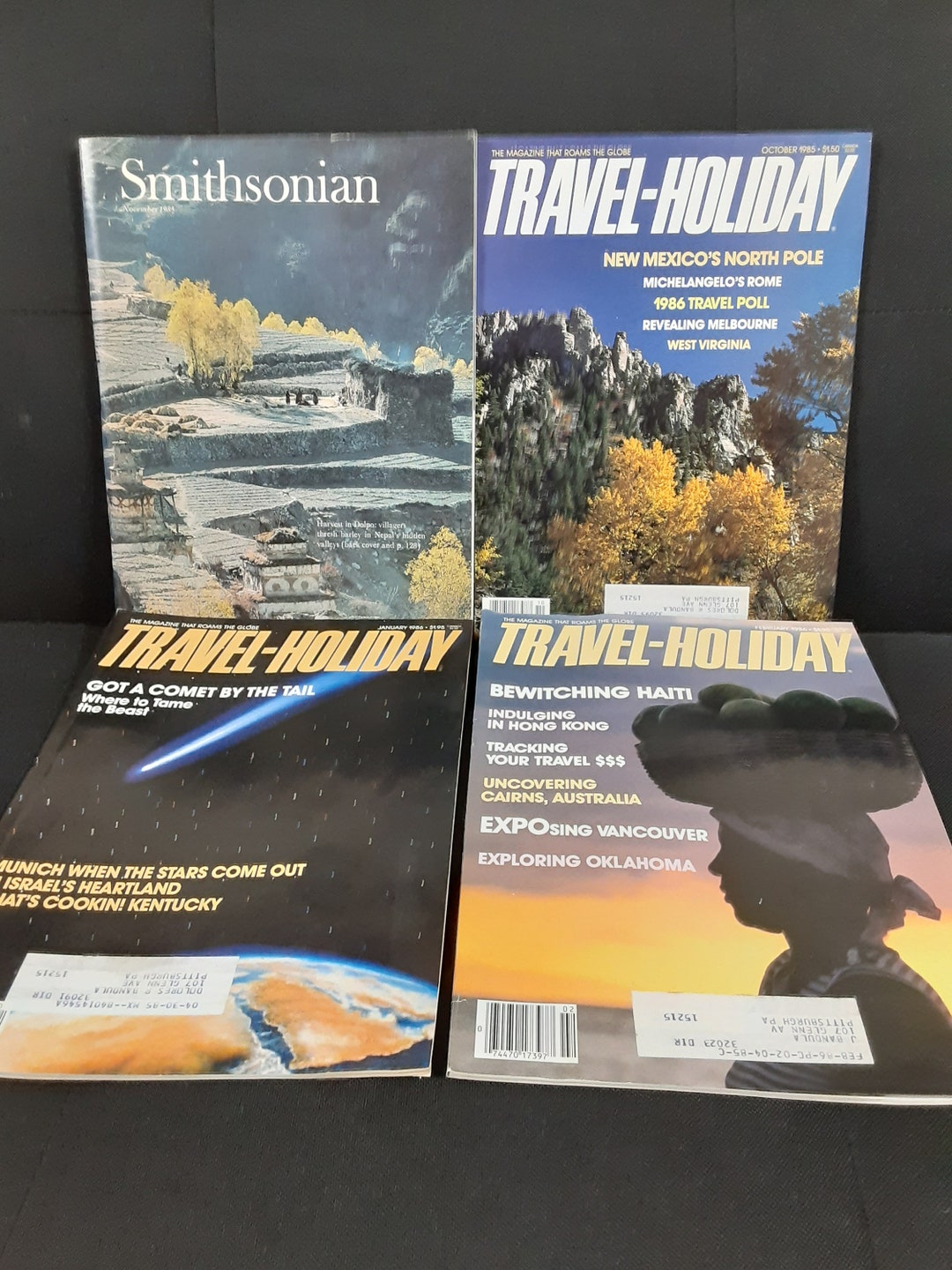 Vintage Lot of 4 Magazines From 1985 1986 Smithsonian Travel Holiday ...
