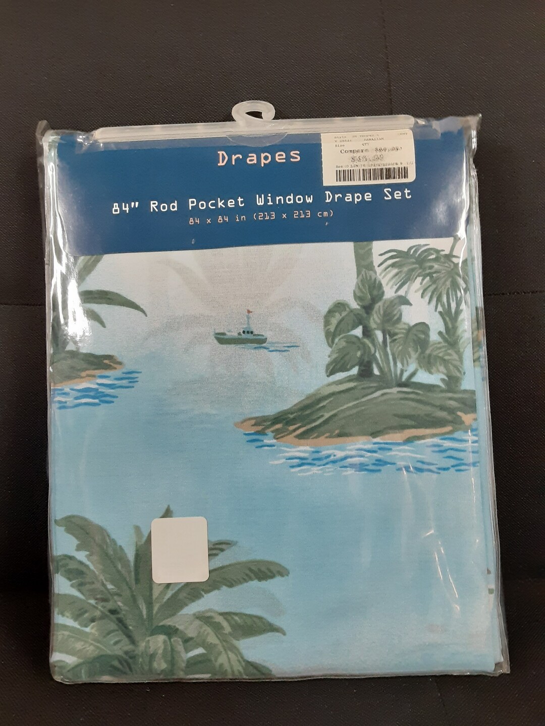 Vintage Ellison Rod Pocket Window Drape Curtain Set New in Package ...