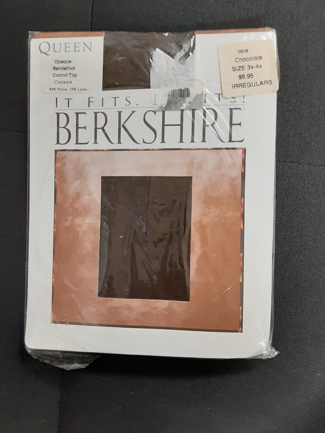 Vintage Berkshire It Fits Queen 3X 4X Chocolate Pantyhose Hosiery ...