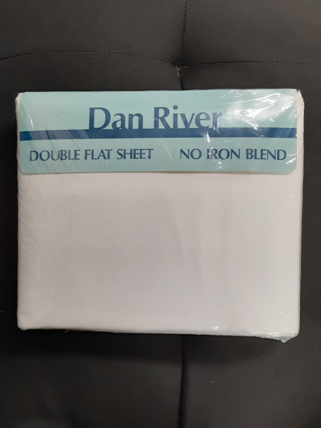 Vintage Dan River No Iron Blend Double Bed Flat Sheet White New in Package Cotton Polyester ...