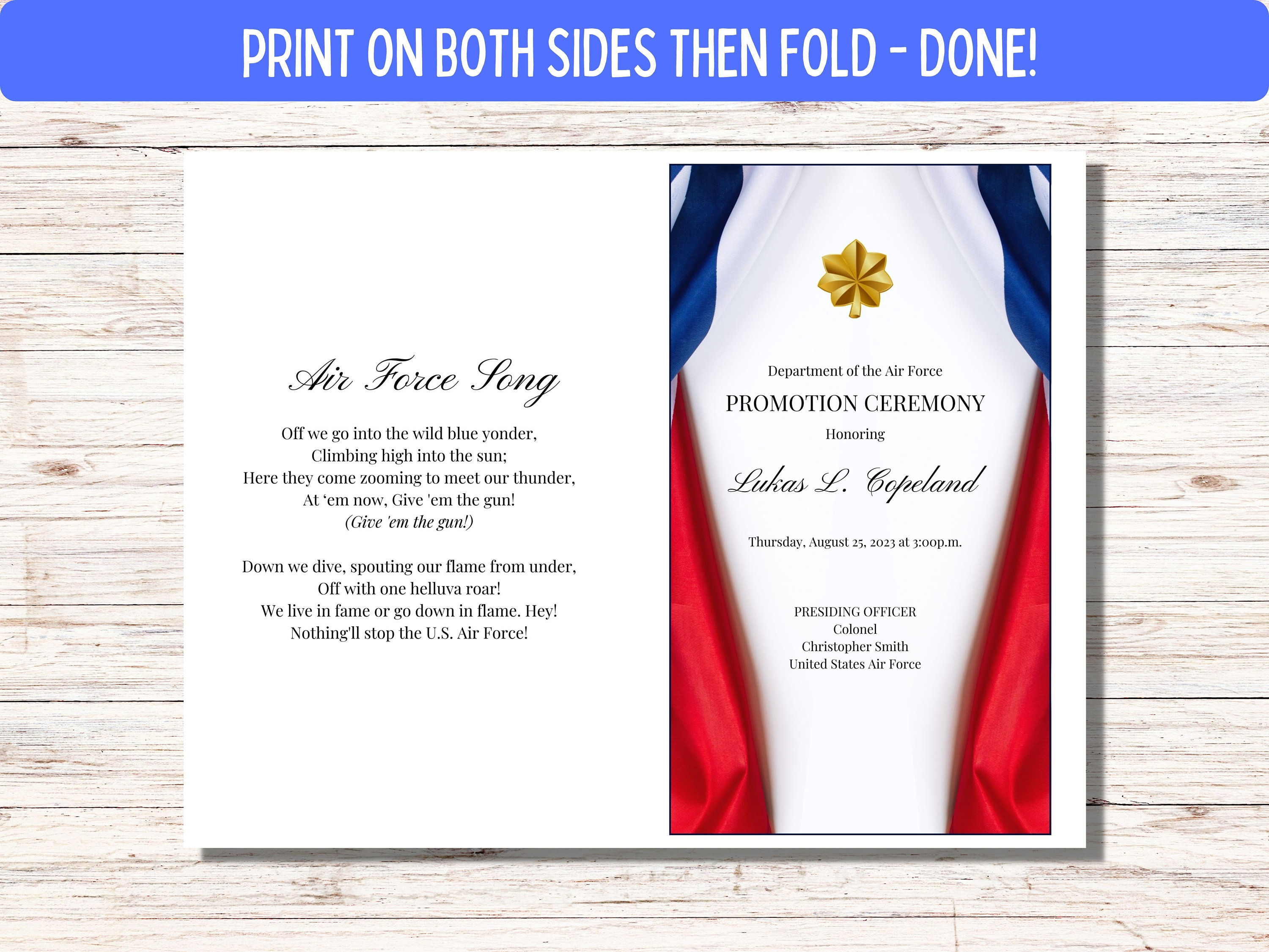 AIR FORCE "flags" PROGRAM -military Event, Promotion, Retirement, Commission, Graduation ...