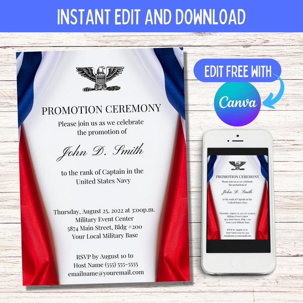 Navy Commissioning Invitation - Etsy