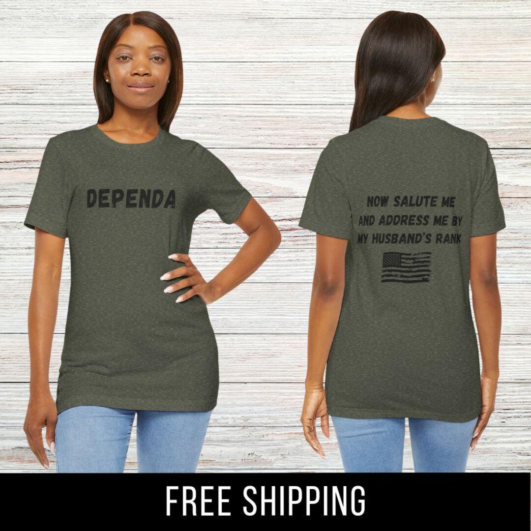 Dependa Salute My HUSBAND'S Rank UNISEX T-shirt, Military Shirt ...
