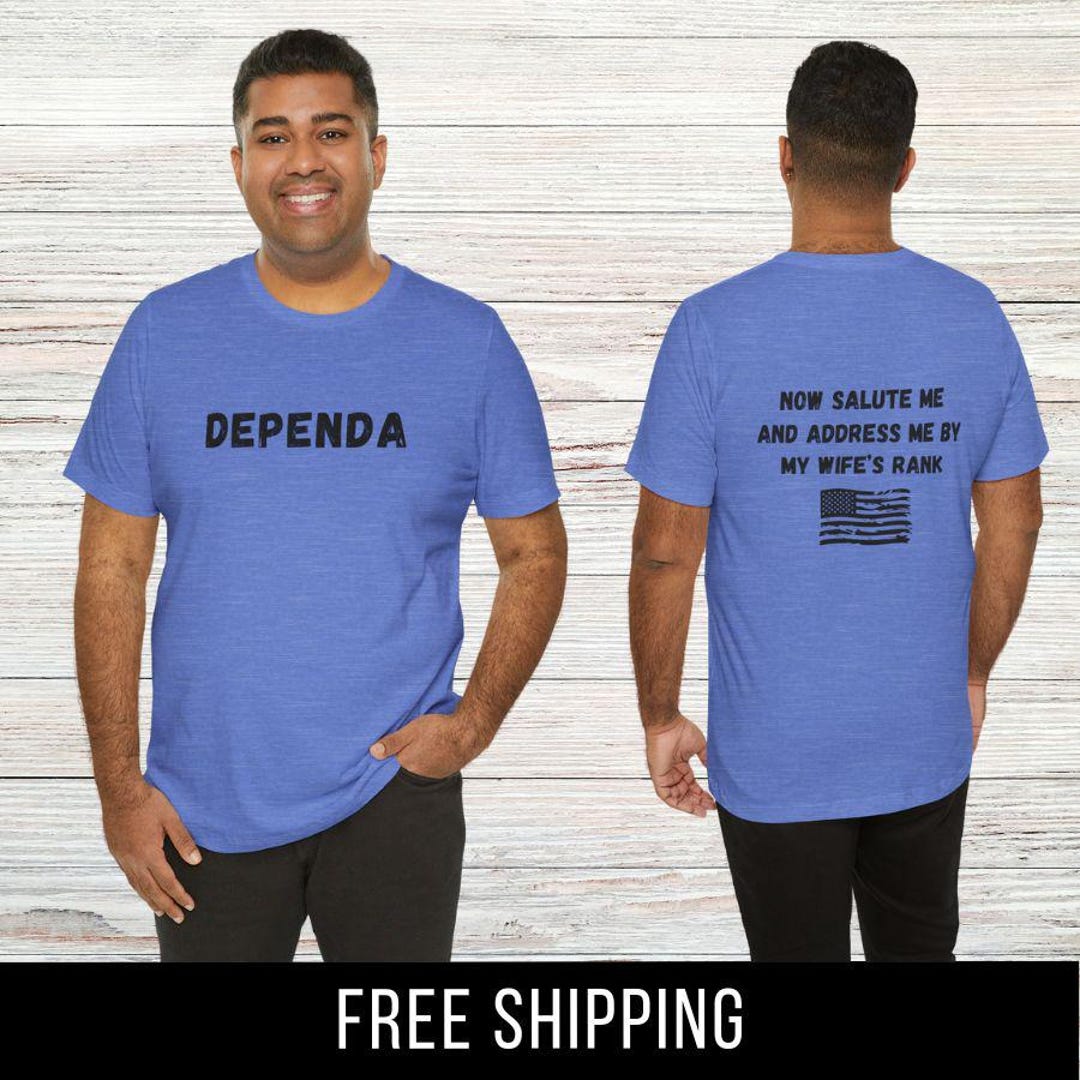Dependa Salute My Wife's Rank Unisex T-shirt, Military Spouse Shirt - Etsy