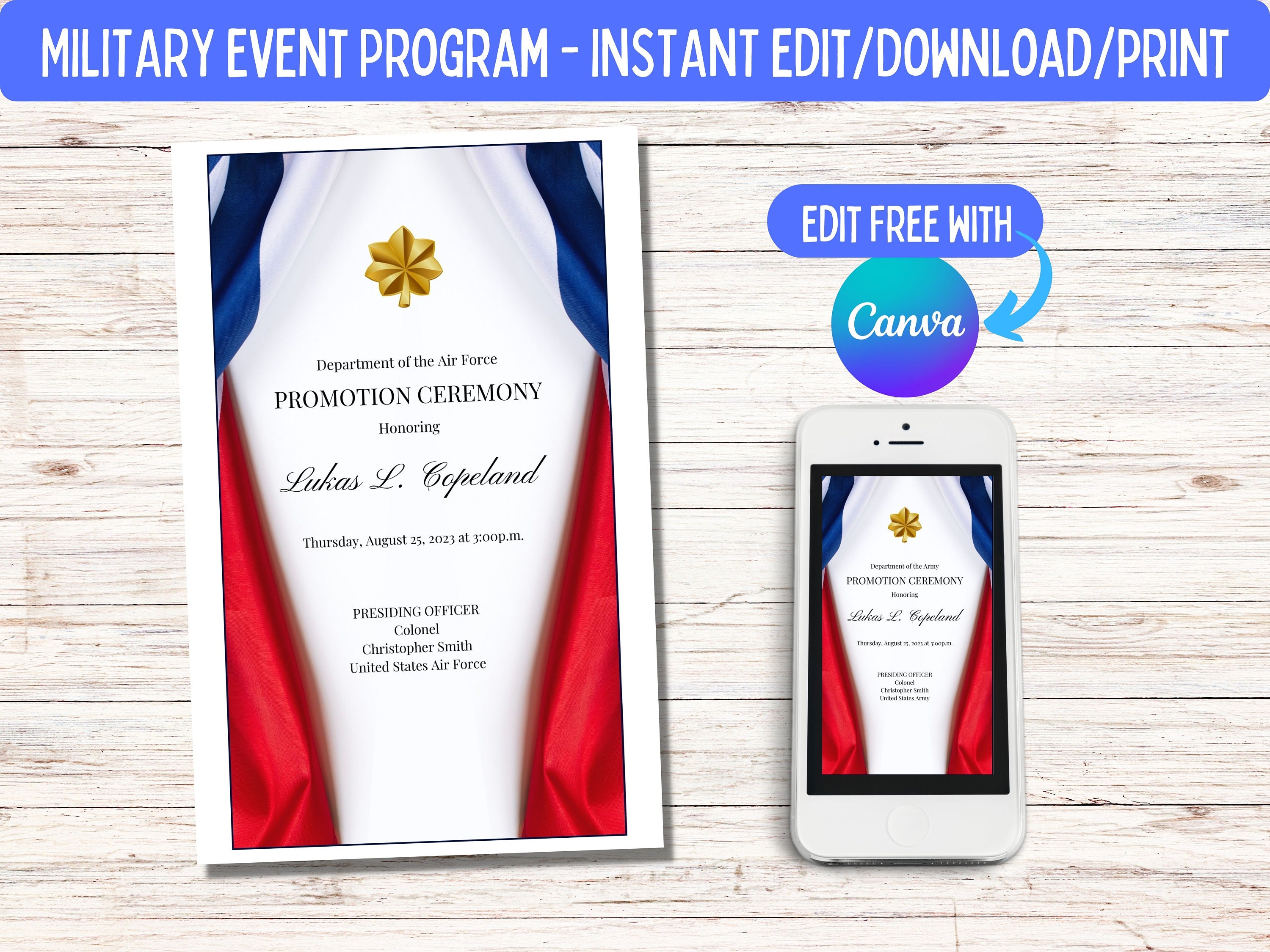 AIR FORCE PROGRAM military Event, Promotion, Retirement, Commission ...