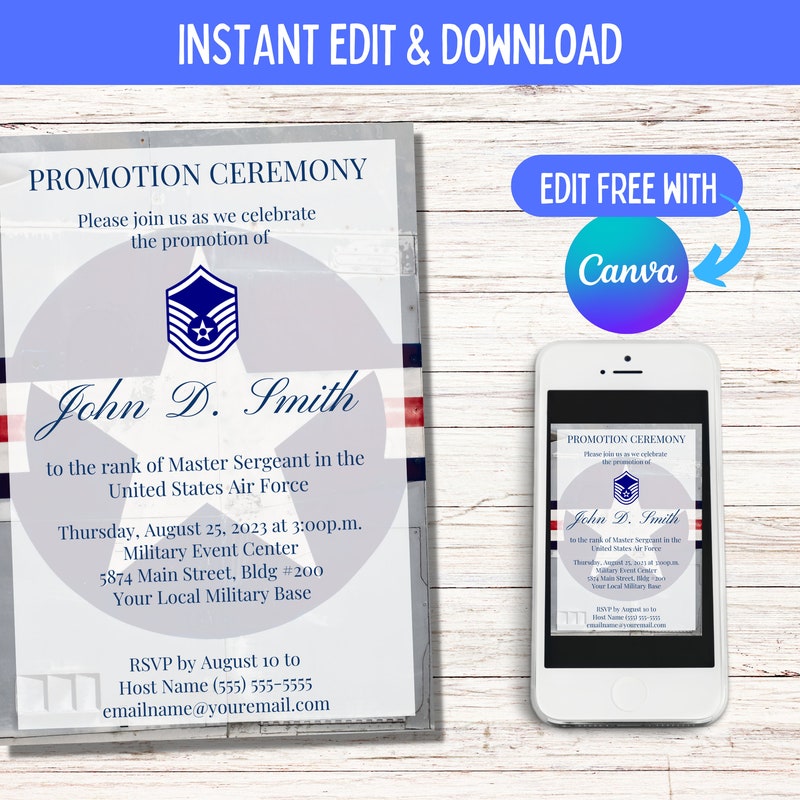 Air Force Retirement Invitation - Etsy