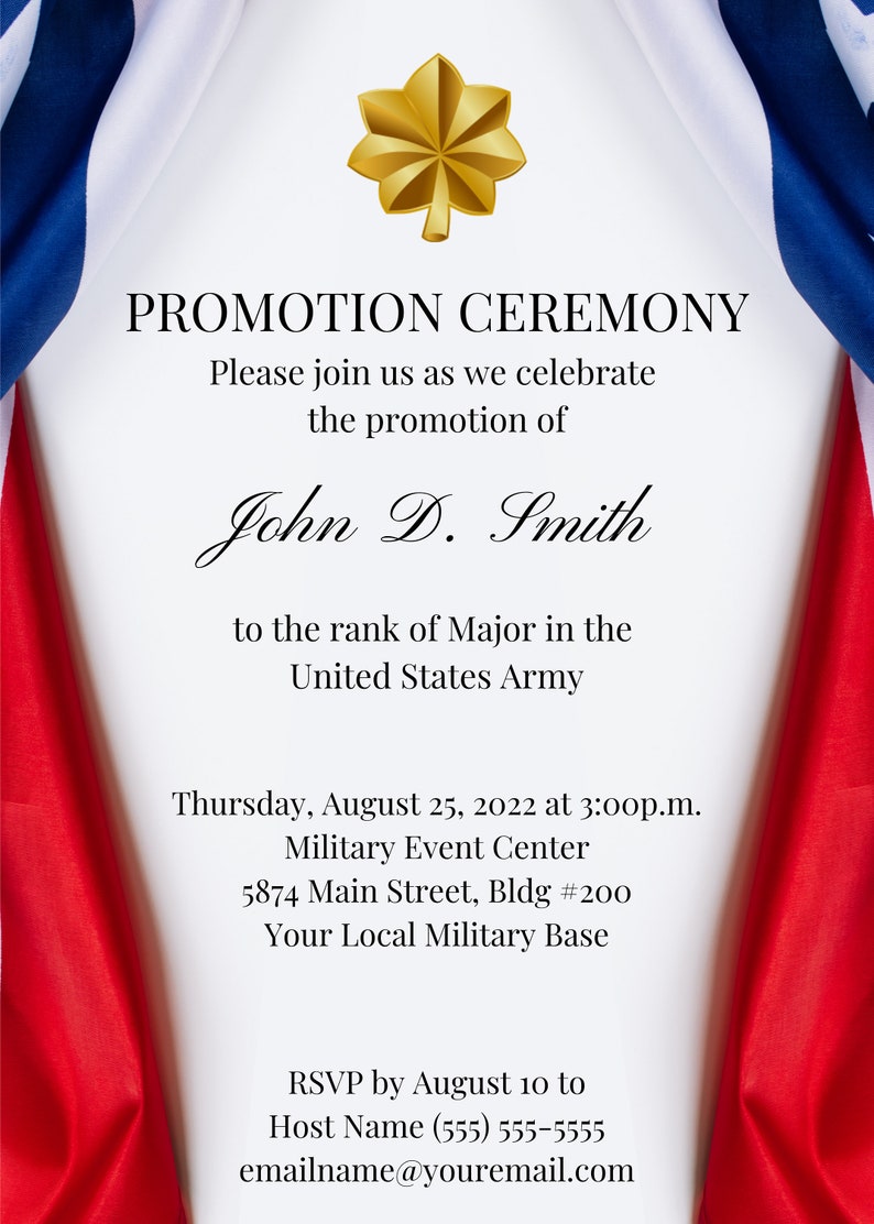 Army "flags" Announcement, Promotion, Retirement, Commission ...
