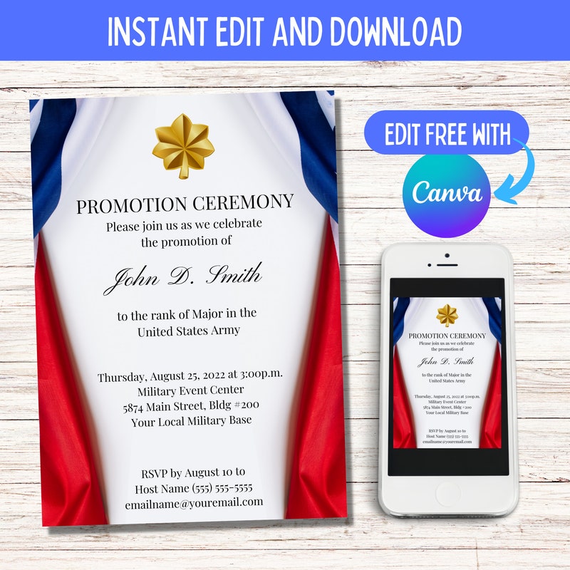 Army Retirement Evite - Etsy