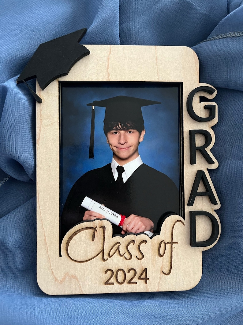 Graduation Photo Frame Fridge Magnet, Graduation Gift, Thank You for ...