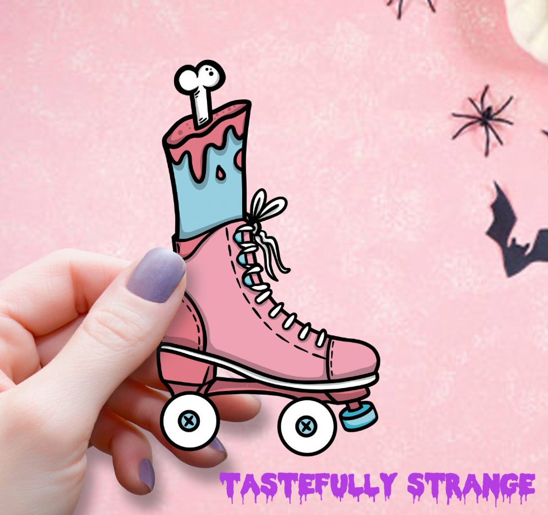 Pastel Goth Roller Skates Roller Derby Dead Zombie Vinyl Waterproof ...