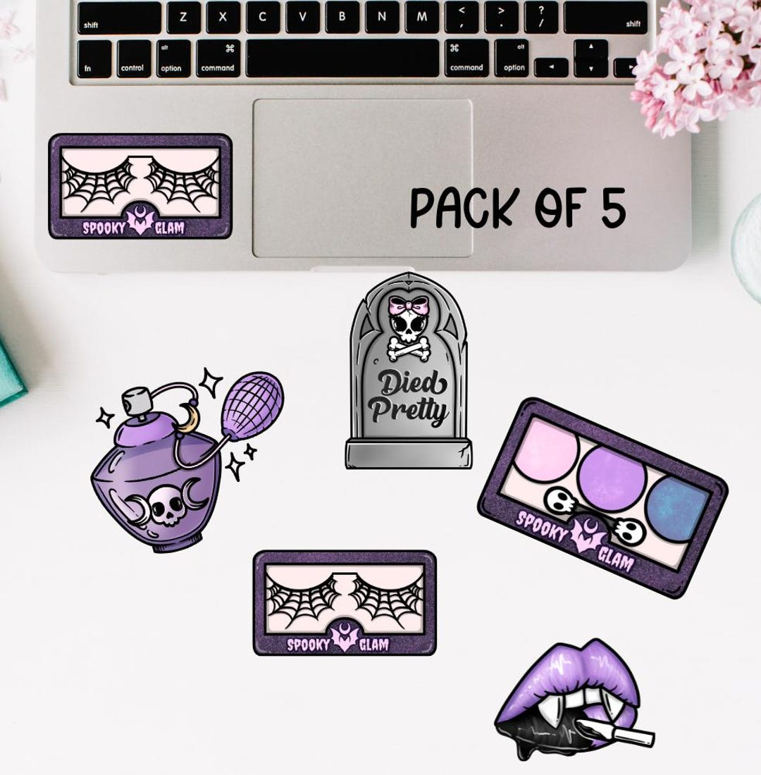 Glam Goth Sticker Pack Gothic Aesthetic Vinyl Stickers Cute Spooky ...