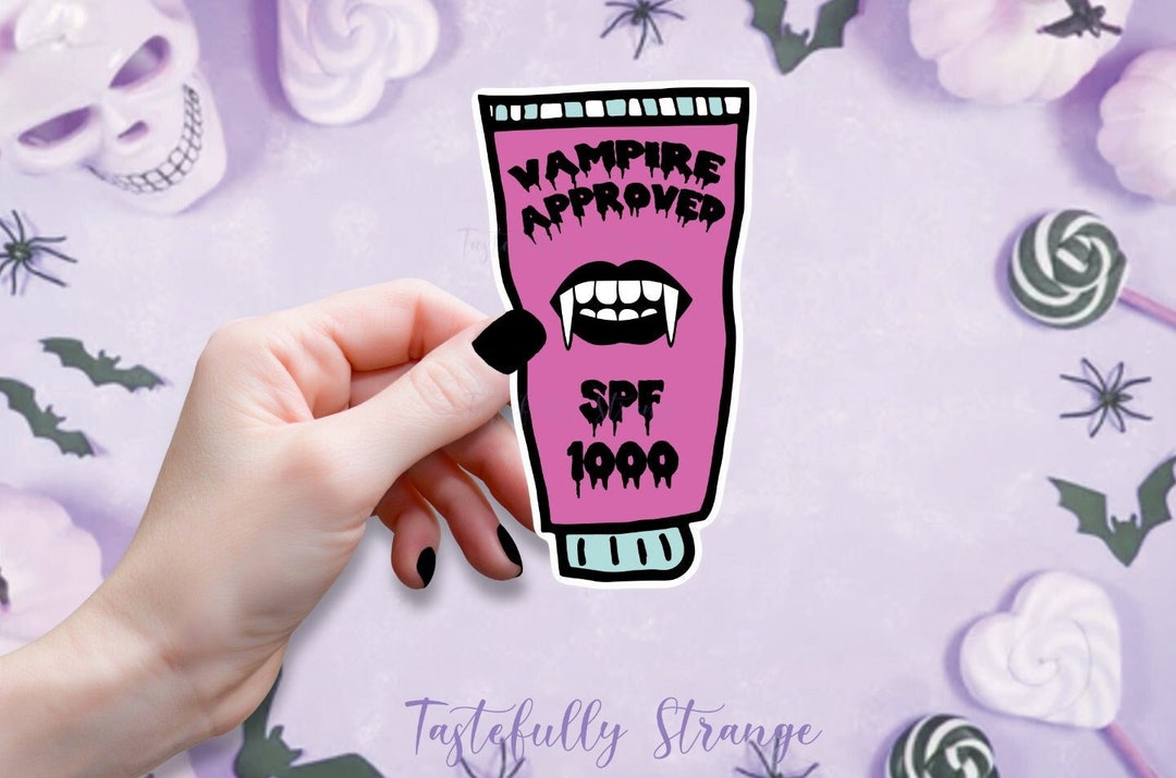 Pastel Goth Cute Vampire Approved SPF 1000 Sunblock Waterproof Vinyl ...