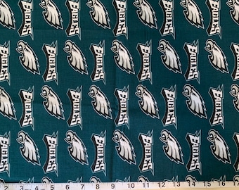 NFL PHILADELPHIA EAGLES Football 100% Cotton Fabric Material You Choose ...