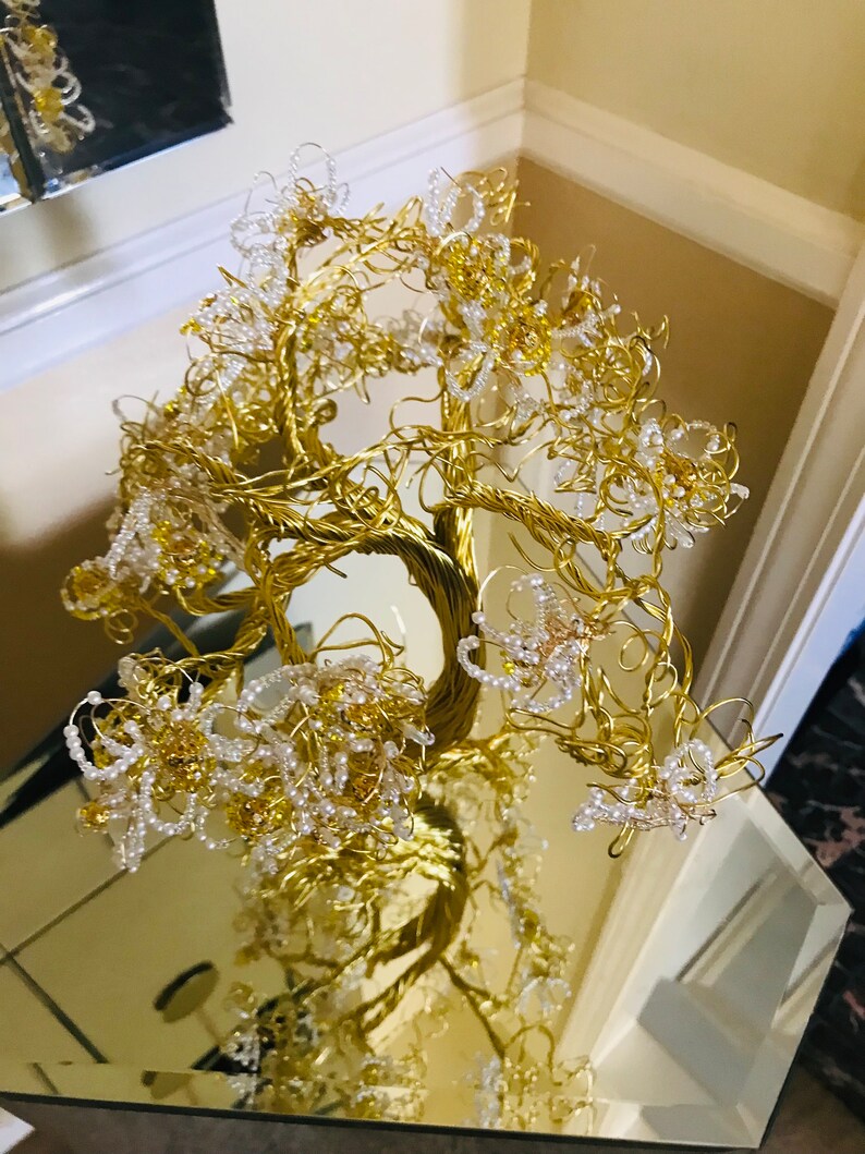 Gold Tree With Pearly White Gold Flowers (last One Sold, Will Make Upon ...