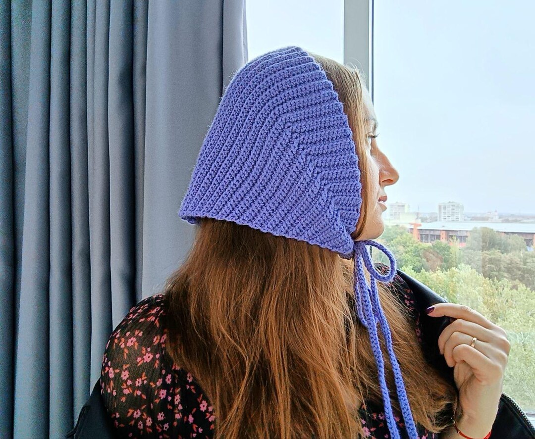 Merino Wool Triangle Scarf – Minimalist Vintage Kerchief Head Wrap ...