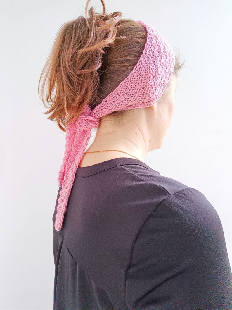 Mini Knit Scarf Pdf Pattern / Headscarf / Headband Scarf / Headwrap ...