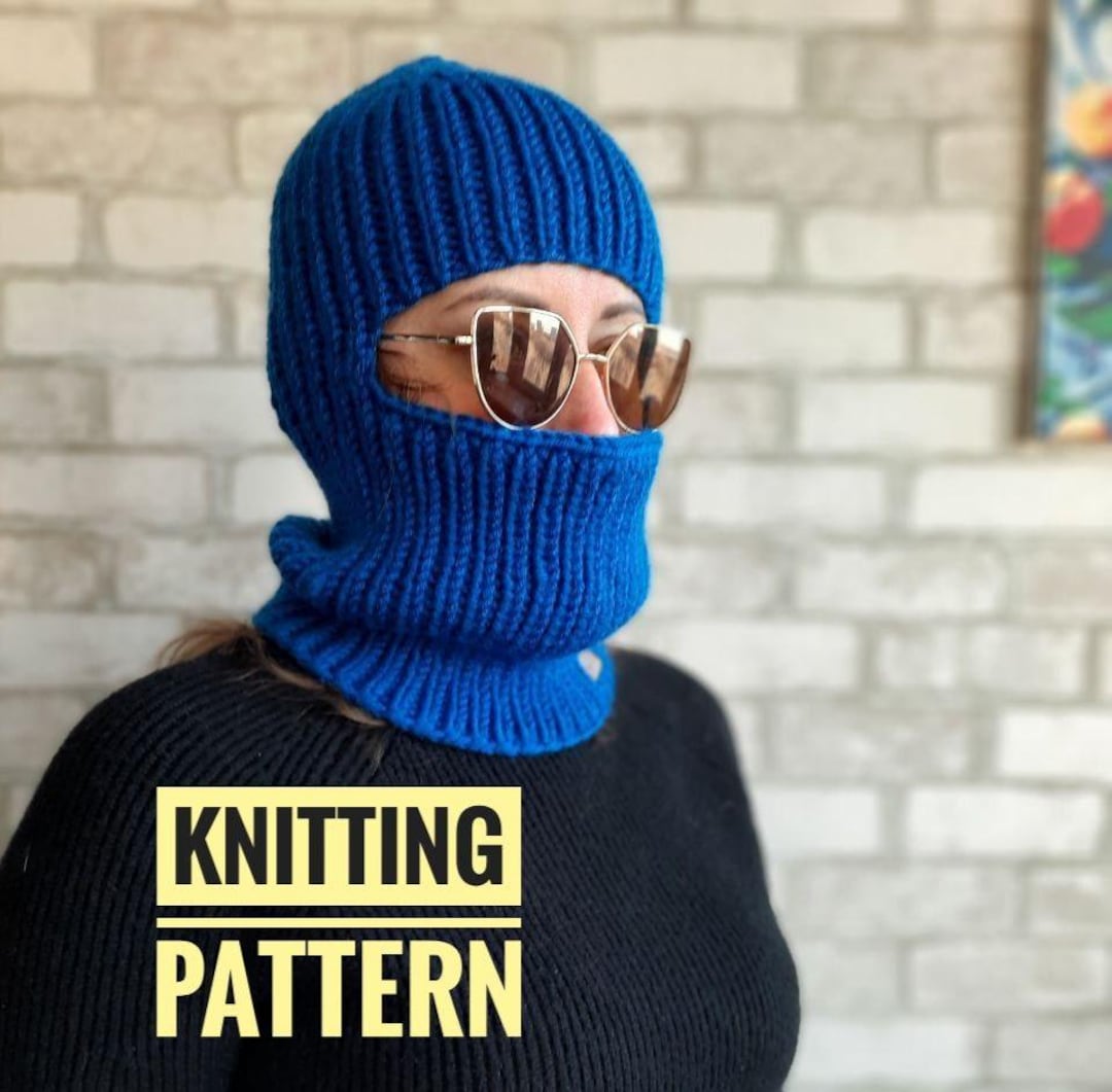 PDF Knit Balaclava Pattern / DIY Ski Mask Knitting Instructions ...