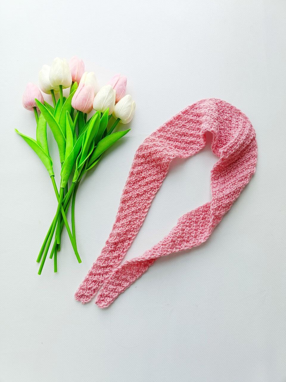 Mini Knit Scarf Pdf Pattern / Headscarf / Headband Scarf / Headwrap ...