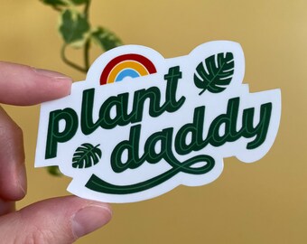 Rainbow Plant Sticker - Etsy