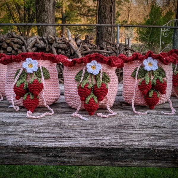 Crochet Strawberry Backpack - Etsy