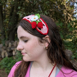 Strawberry Cottagecore Headband & Crossbody Water Bottle Bag Holder ...