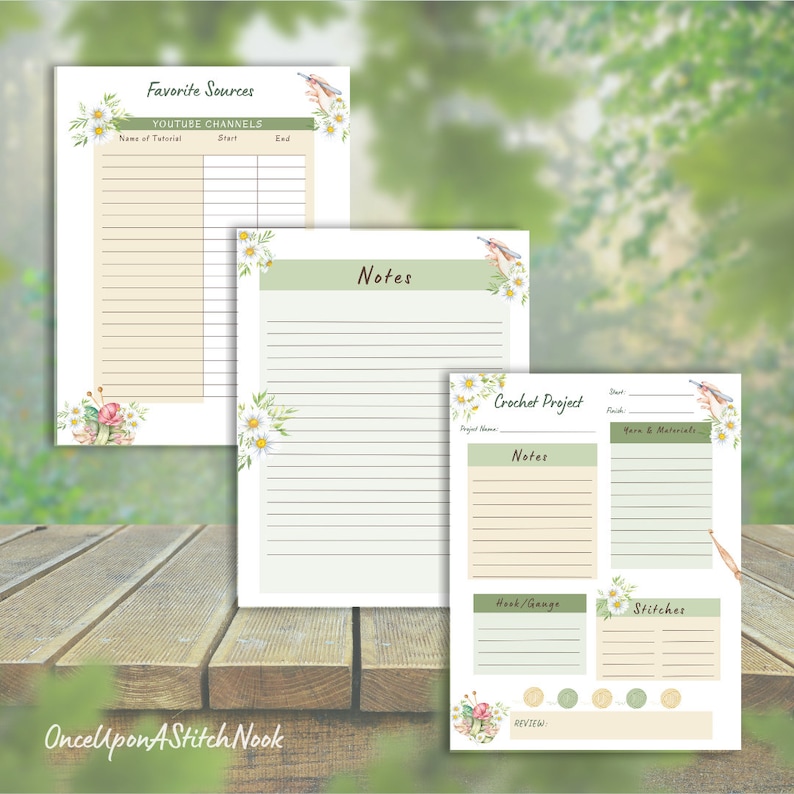 Cottagecore Crochet Planner Digital Download for Tracking - Etsy