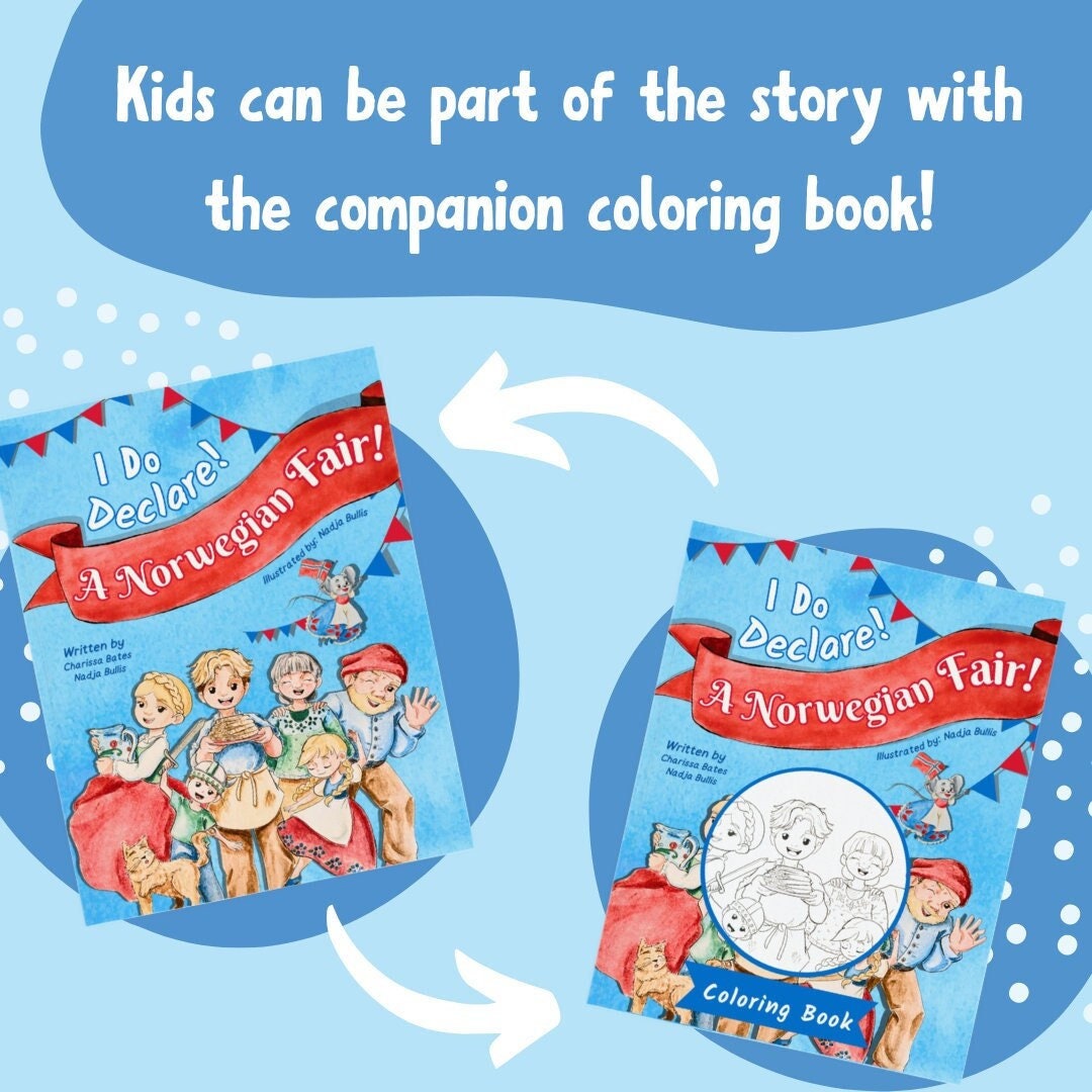 I Do Declare! A Norwegian Fair! Picture Book And/or Coloring Book - Etsy