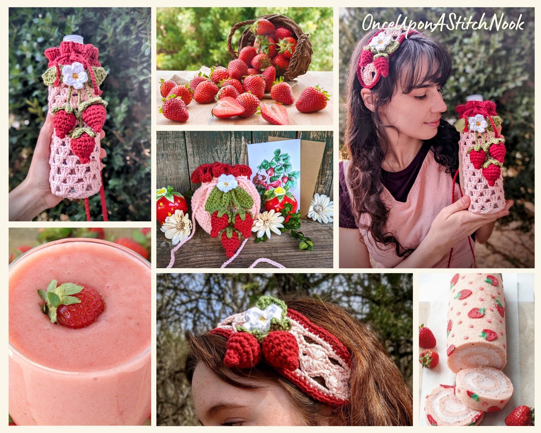 Cottagecore Pink Strawberry Outfit Accessories/cute Kawaii Adorable ...