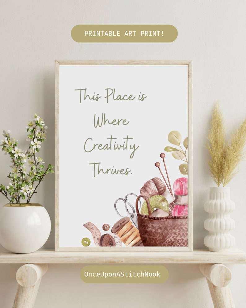 Printable Boho Crafter Art Print for the Home / Craft Rooms Decor ...