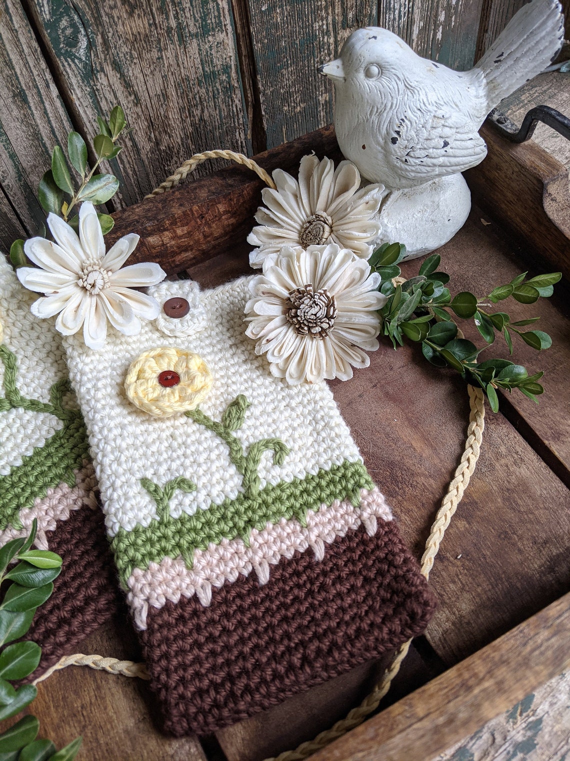 Cottagecore Sunflower Cell Phone Purse/phone Cover Holder/ Fairy Teen ...