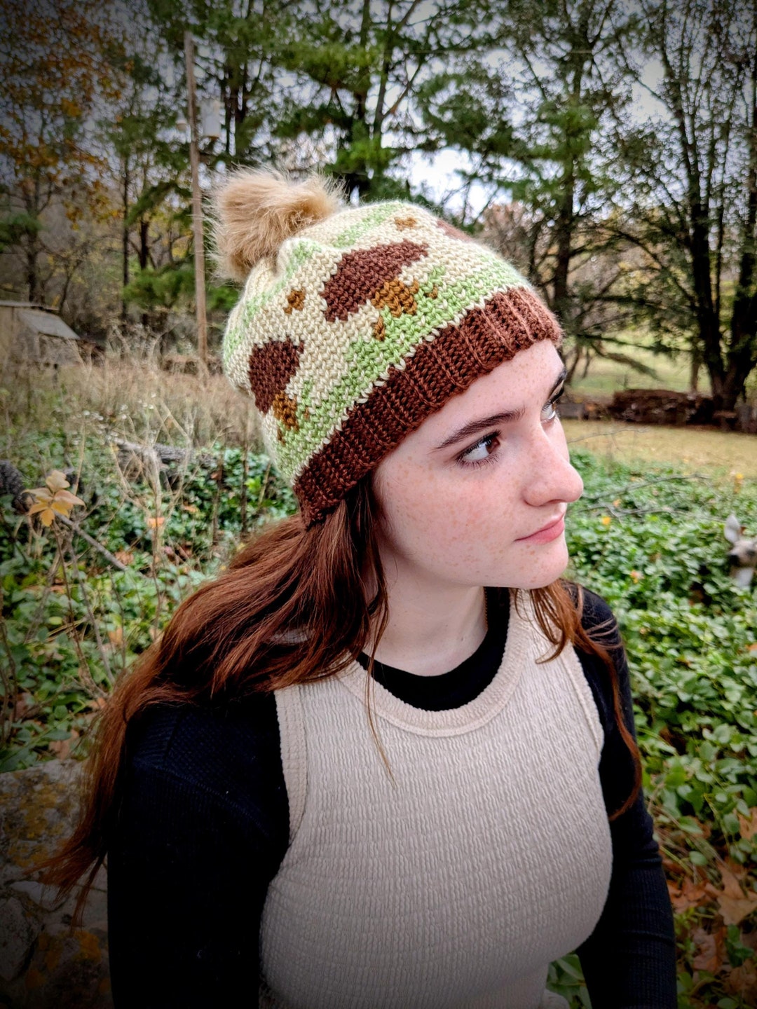 Toadstool Mushroom Beanie Hat Crochet Pattern/ Pattern for Cottagecore Mushroom Accessories/pdf ...