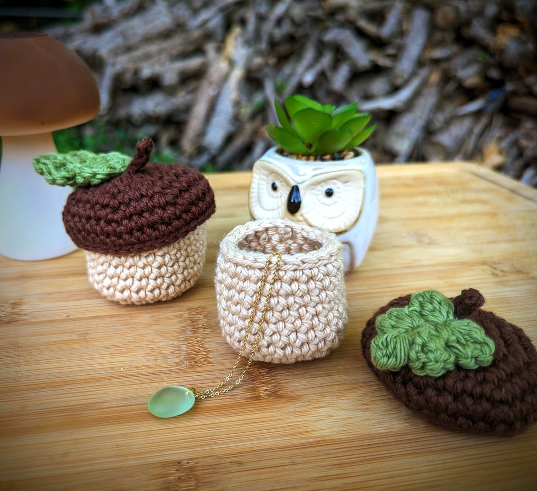Mini Acorn Jewelry Storage Container/ Woodland Room Decor / Teen Girl ...