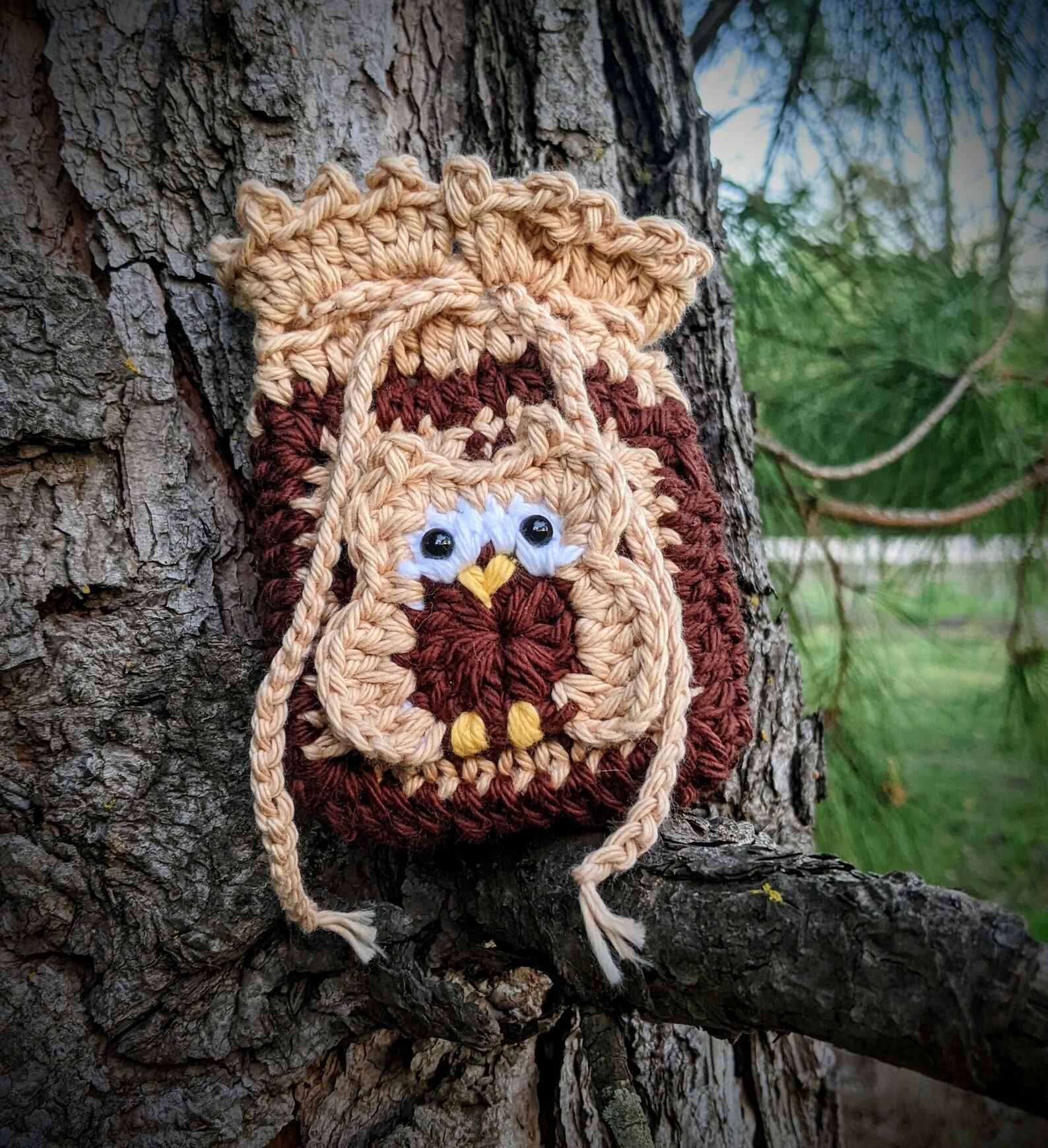 Crochet Woodland Owl Mini Sachet / Baby Shower Gift Bags / Gender ...