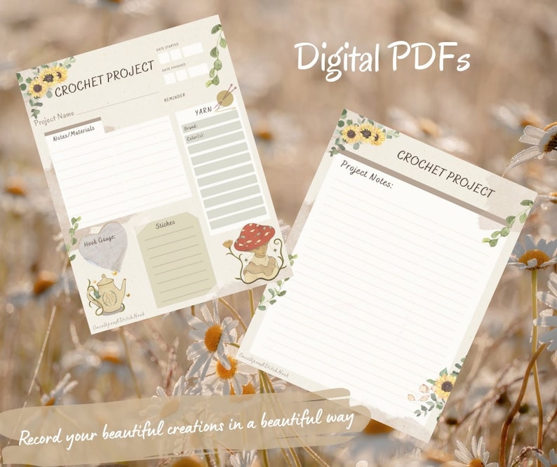 Printable Cottagecore Crochet Pattern Template for Personal Use ...