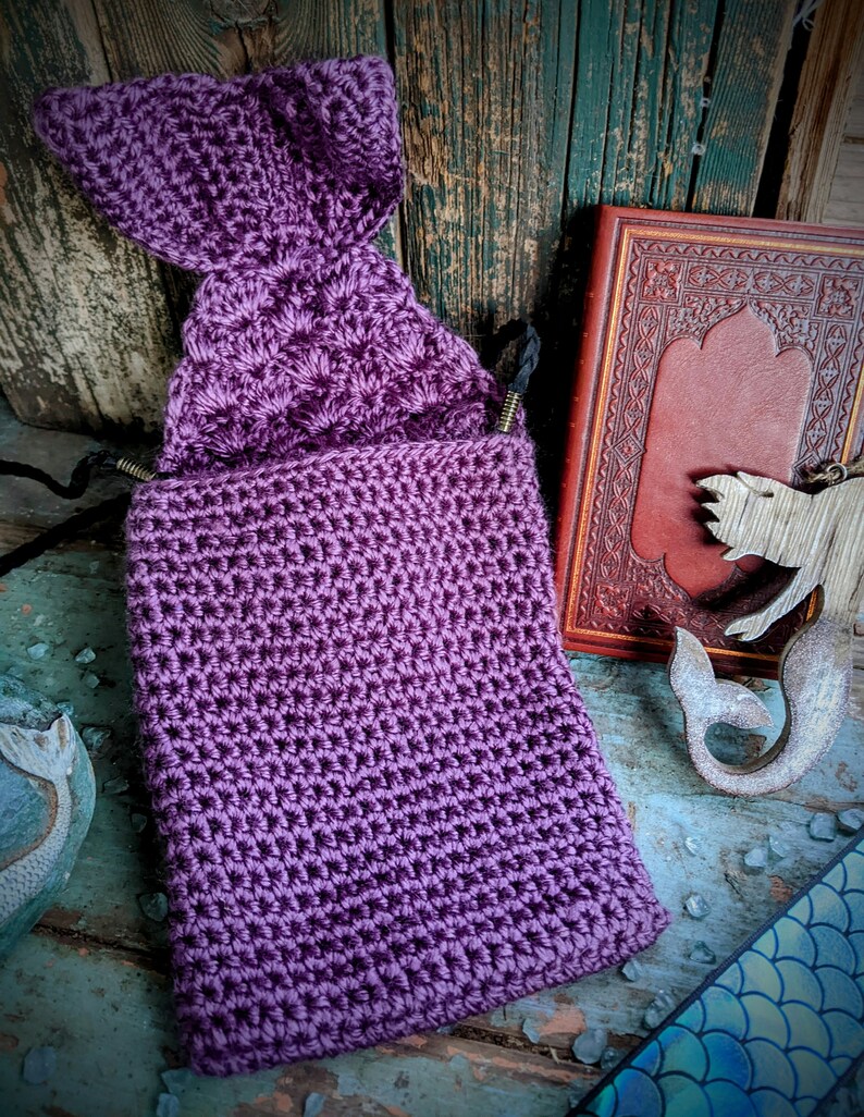 Mermaid Purple Purse / Crochet Siren Scale Fish Purse / Teen - Etsy