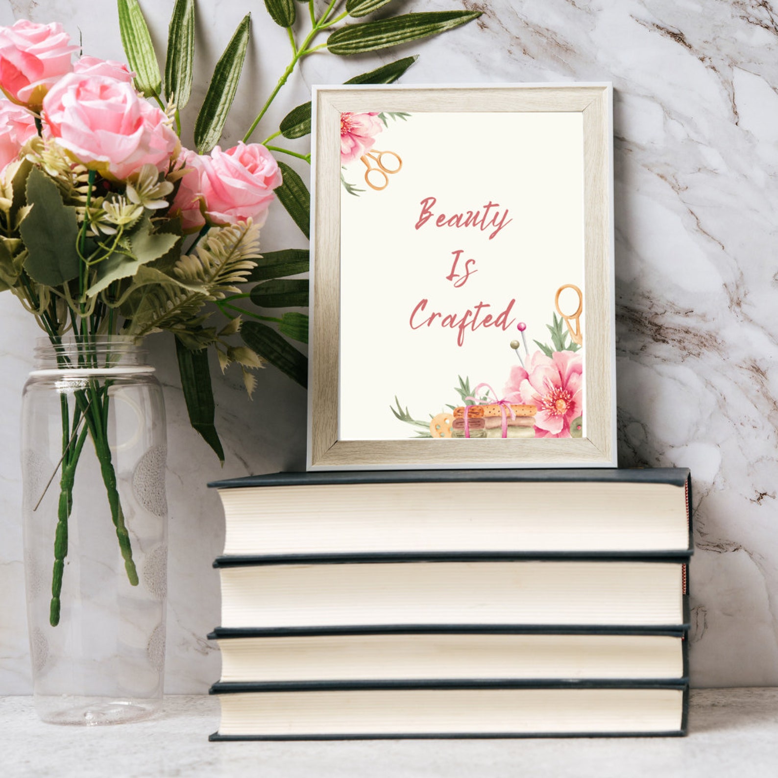 Printable Rose Creative Art Print for Craft Room / Home Decor / Digital ...