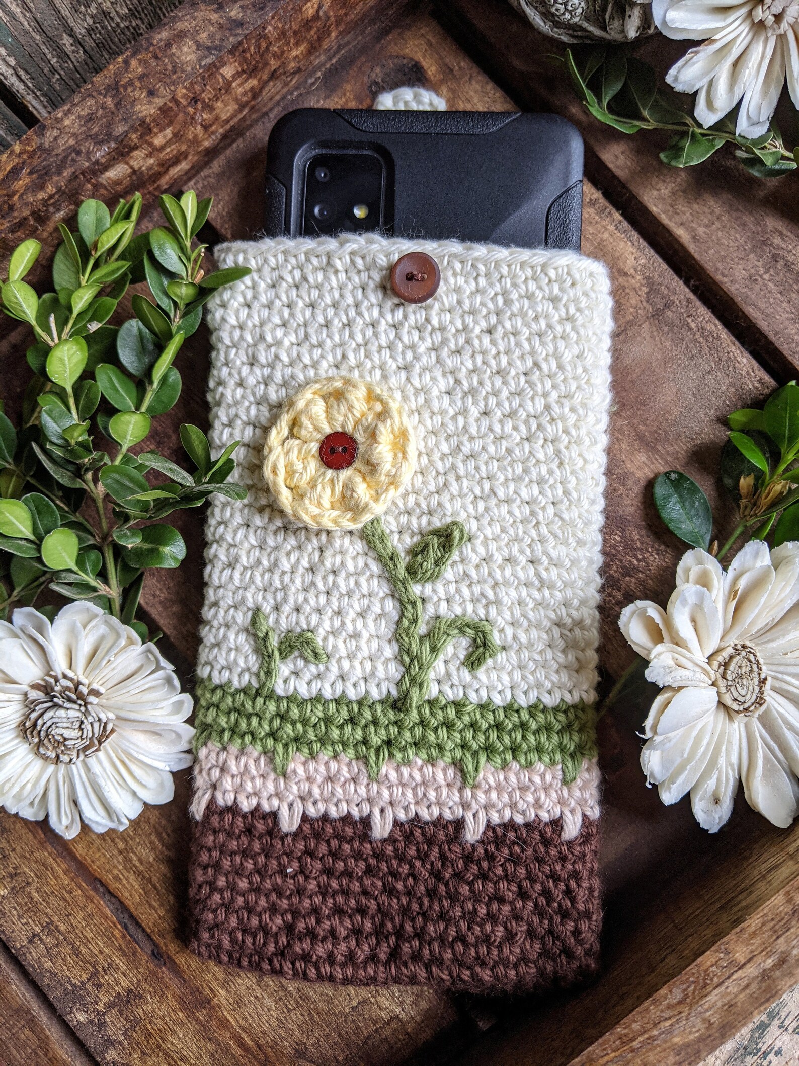 Cottagecore Sunflower Cell Phone Purse/phone Cover Holder/ Fairy Teen ...