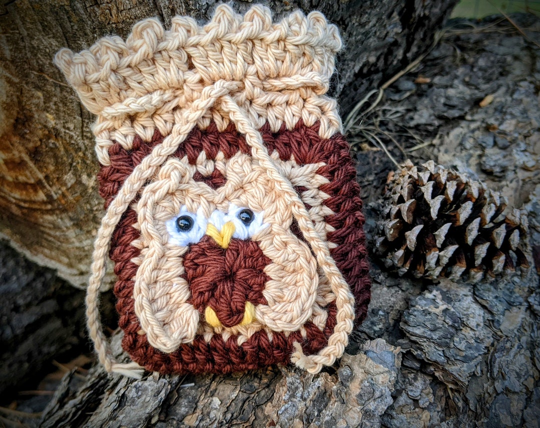 Crochet Woodland Owl Mini Sachet / Baby Shower Gift Bags / Gender ...