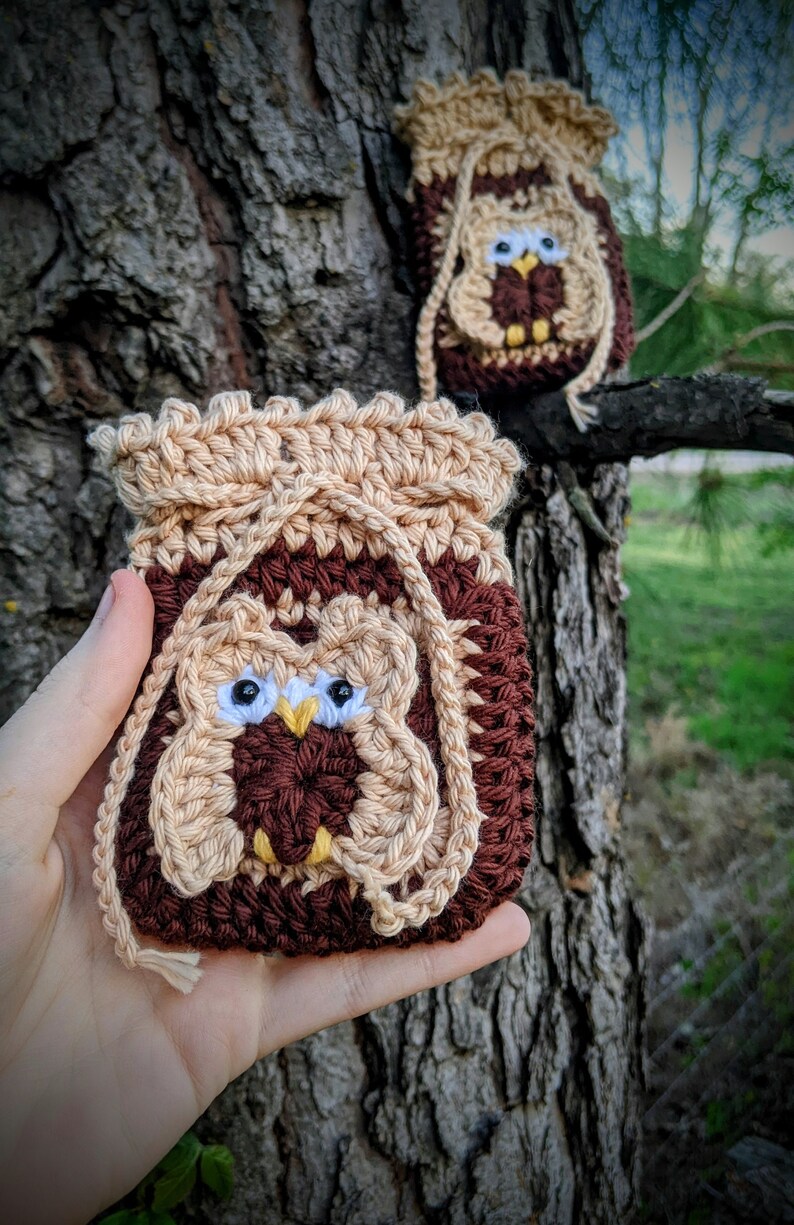 Crochet Woodland Owl Mini Sachet / Baby Shower Gift Bags / Gender ...