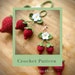Crochet Strawberry Car Accessory Pattern / Strawberry Crochet ...