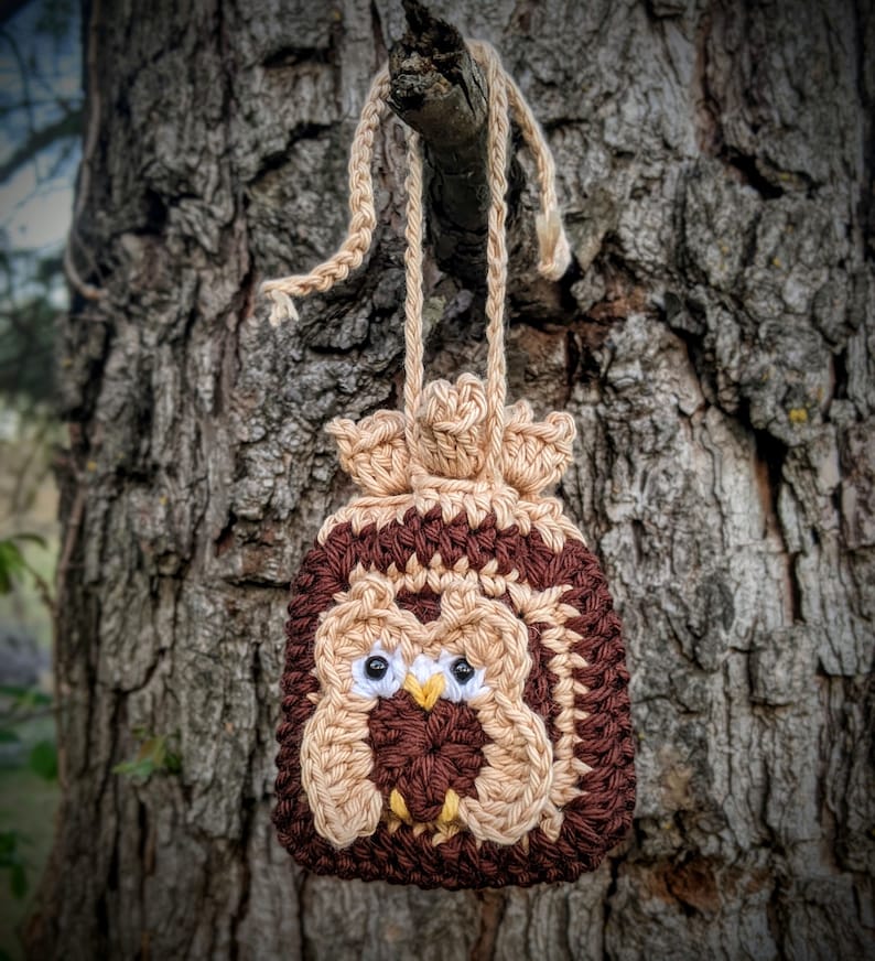 Crochet Woodland Owl Mini Sachet / Baby Shower Gift Bags / Gender ...