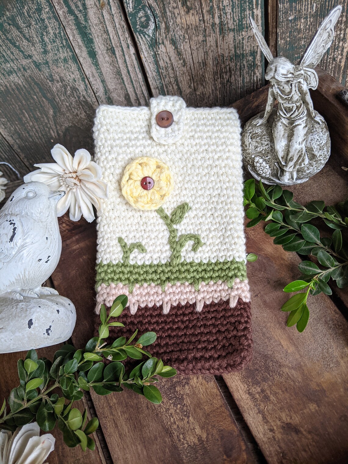 Cottagecore Sunflower Cell Phone Purse/phone Cover Holder/ Fairy Teen ...