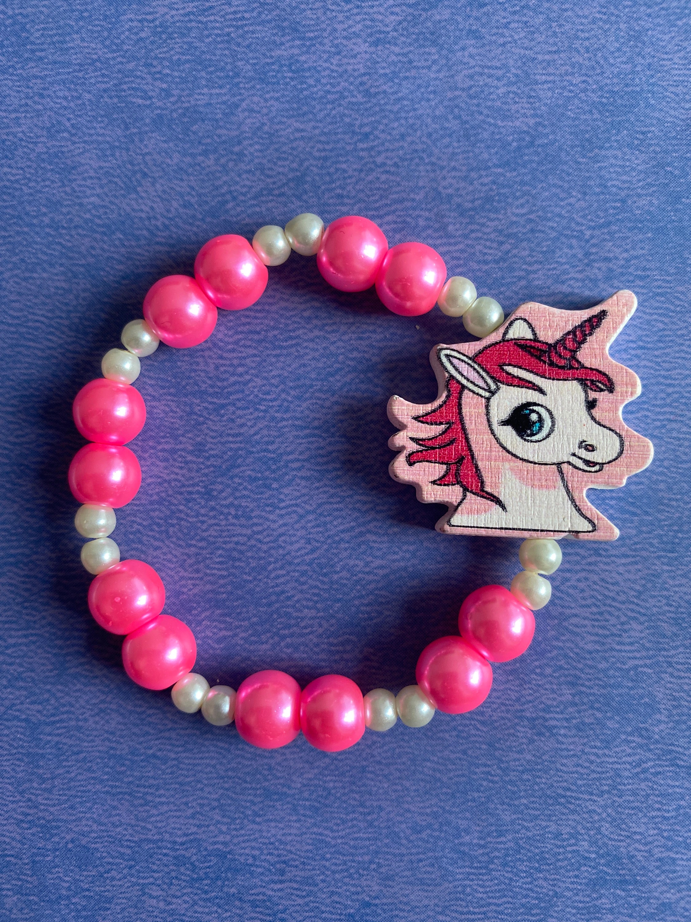 Unicorn charm bread bracelet. Handmade. Various sizes and | Etsy