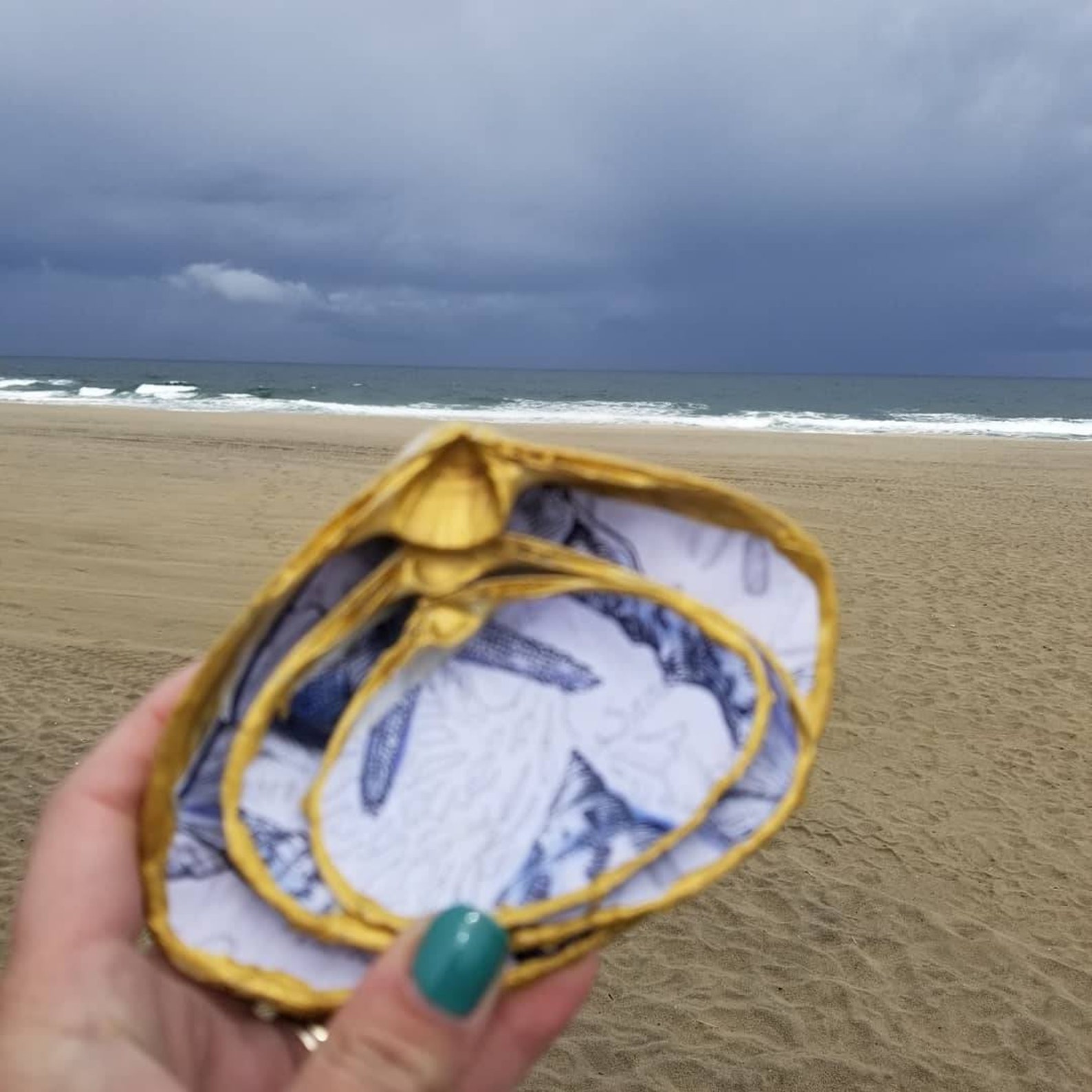 Trio of Upcycled Clamshells set of Three - Etsy