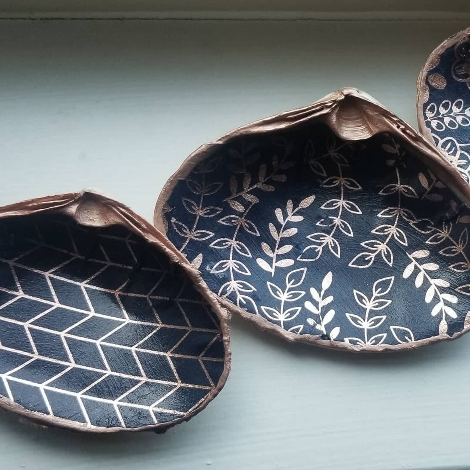 Trio of Upcycled Clamshells set of Three - Etsy